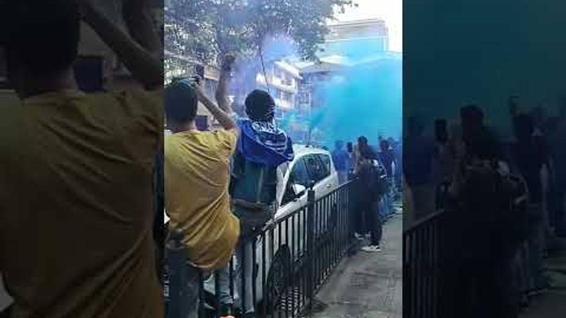 Team bus arrival at the Mumbai Football Arena! 🚌💙